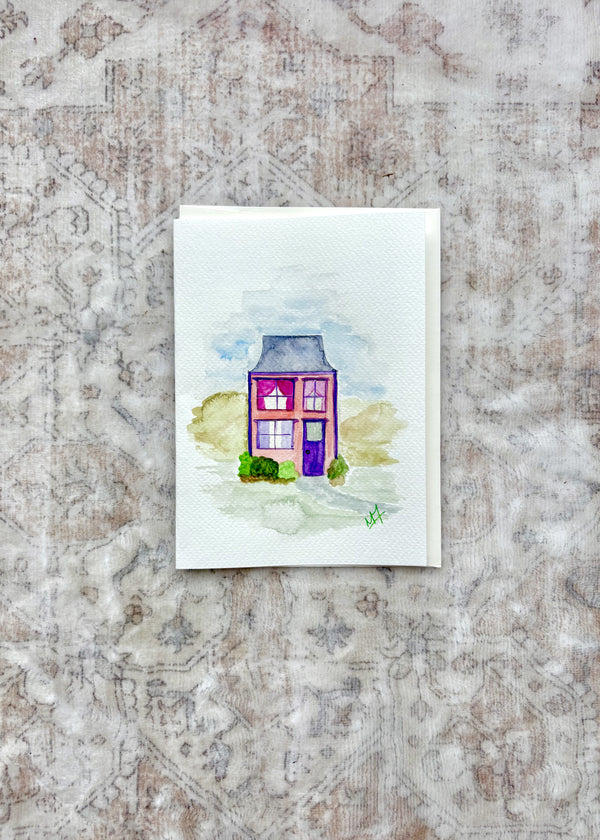 Hand-Painted Watercolour Card - Home Sweet Home - Hillhead House