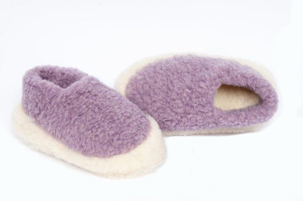 Lilac Wool - Sheep by the Sea Slippers - Hillhead House