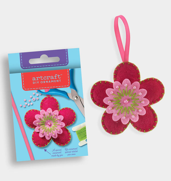 DIY Ornament Felt Kit - Pink Flower - Hillhead House