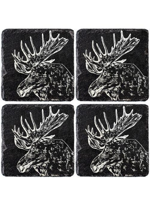 Slate Moose Coasters - Set of 4 - Hillhead House